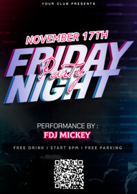 Friday Night Party Template | PosterMyWall
