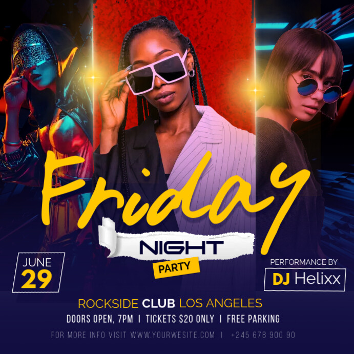 Friday Night party Template | PosterMyWall
