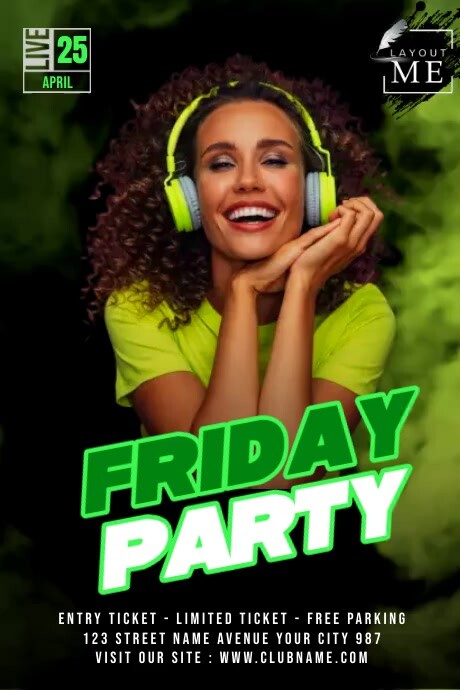Friday Night Party Template | PosterMyWall