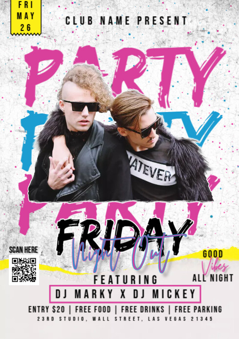 Friday Night Party Template | PosterMyWall