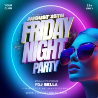 FRIDAY NIGHT PARTY FLYER POSTER Template | PosterMyWall