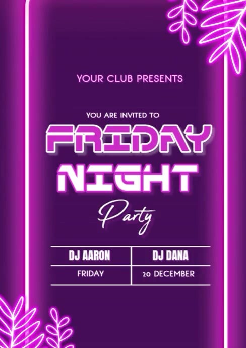 FRIDAY NIGHT PARTY Template | PosterMyWall