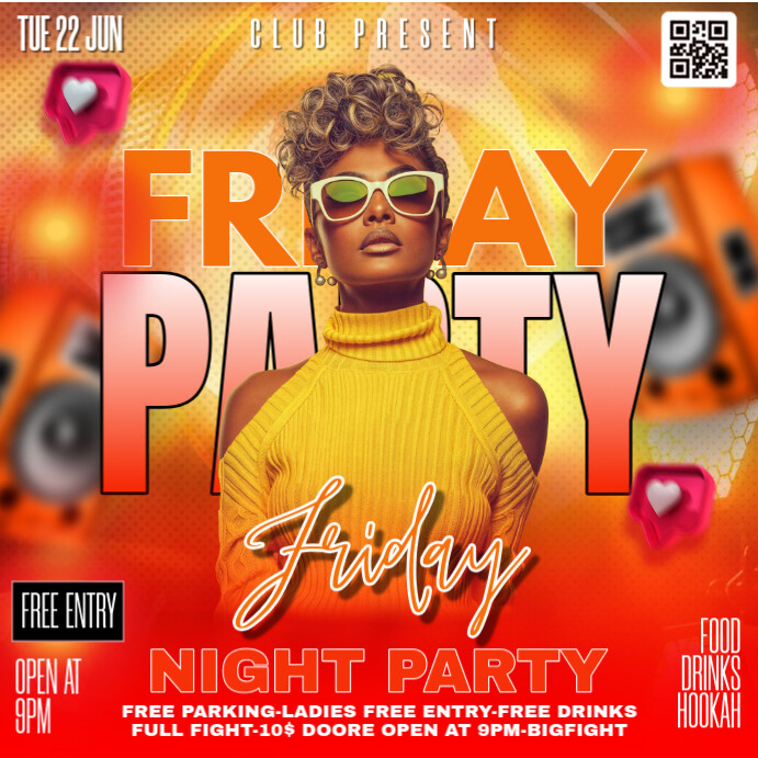 Copy of Friday night party | PosterMyWall