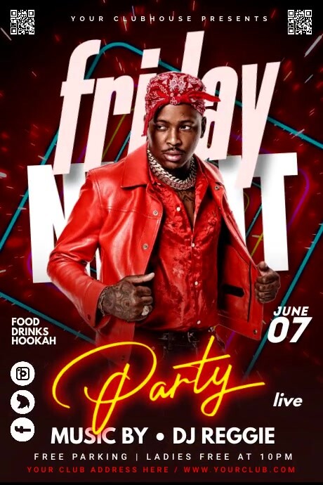 FRIDAY NIGHT PARTY Template | PosterMyWall