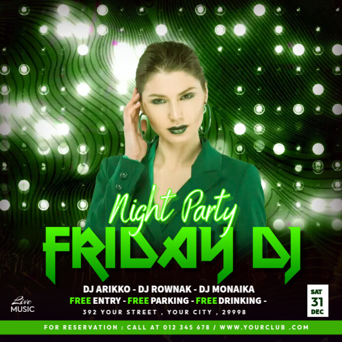 Friday Night Party Template | PosterMyWall