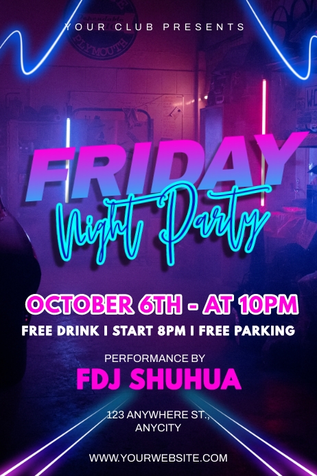 friday night party Template | PosterMyWall