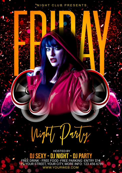 FRIDAY NIGHT PARTY Template | PosterMyWall