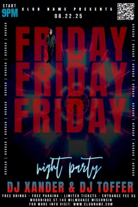Friday Night Party Template | PosterMyWall