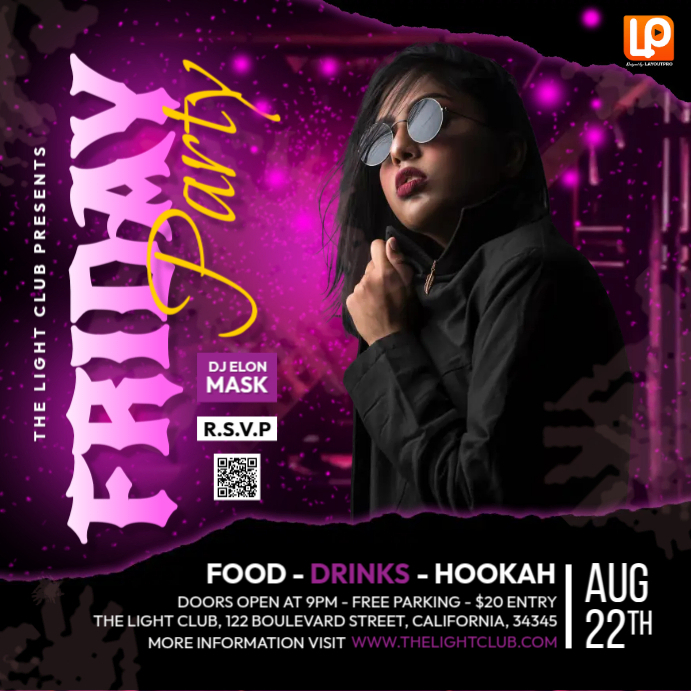 Friday Night Party Template | PosterMyWall
