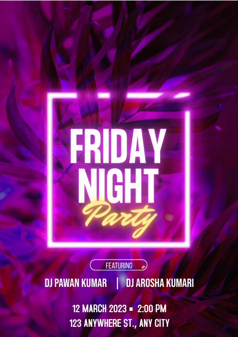 Friday night party Template | PosterMyWall