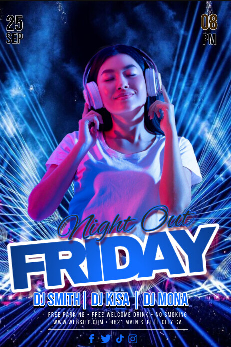 Friday Night Party Template | PosterMyWall
