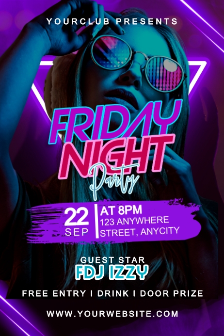 Friday Night Party Template | PosterMyWall