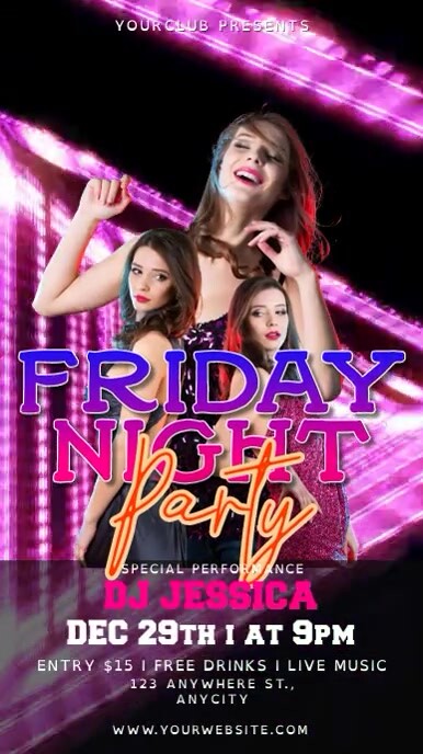 Friday Night Party Template | PosterMyWall