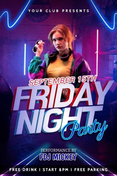 friday night party Template | PosterMyWall