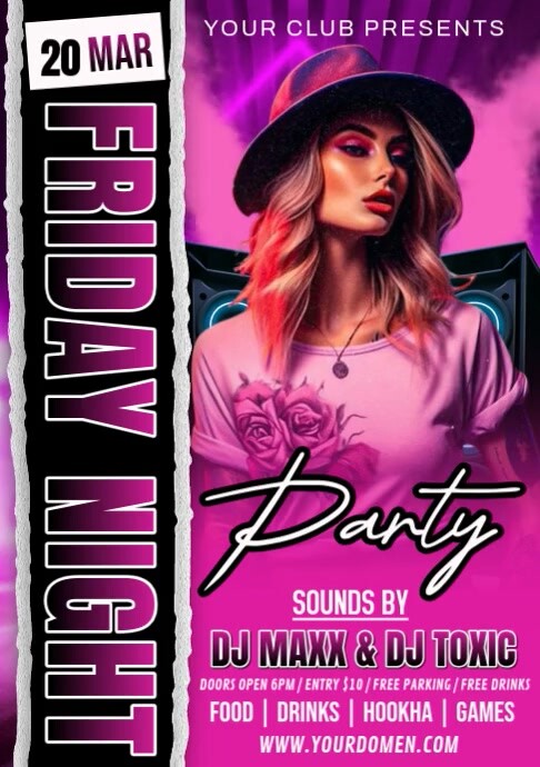 Friday night party Template | PosterMyWall