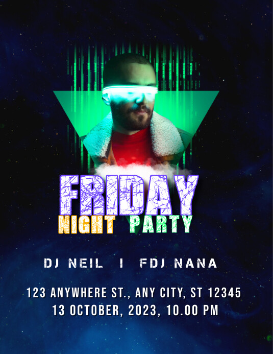 Friday Night Party Template | PosterMyWall