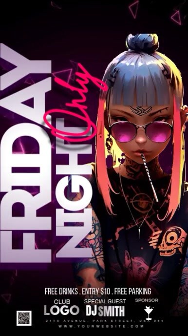 Friday Night Party Template | PosterMyWall