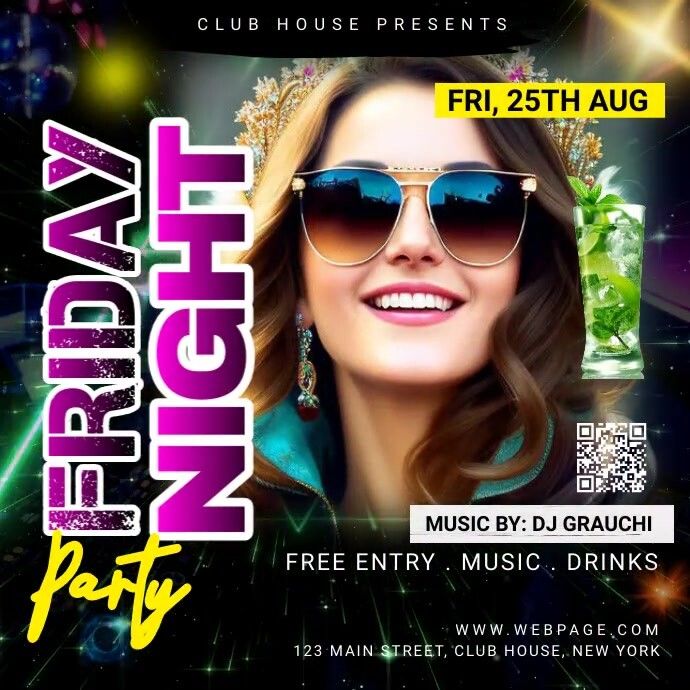 friday night party Template | PosterMyWall