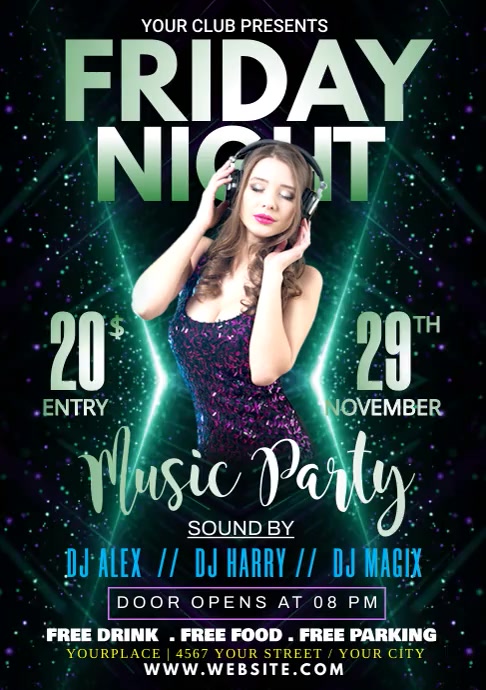friday night party Template | PosterMyWall