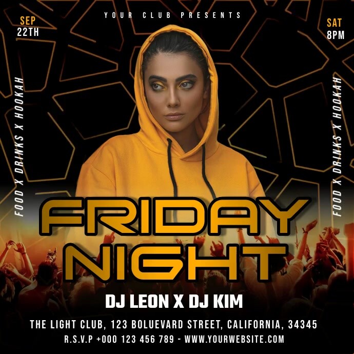 Friday Night Party Template | PosterMyWall
