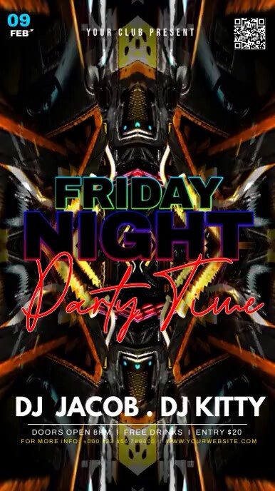 Friday Night Party Template | PosterMyWall