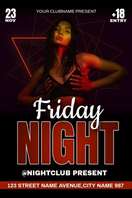 Friday Night Party Template | PosterMyWall