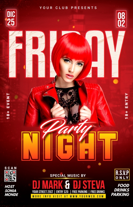 Friday Night Party Template | PosterMyWall
