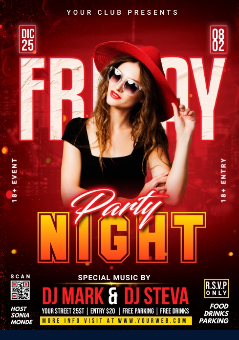 Friday Night Party Template | PosterMyWall