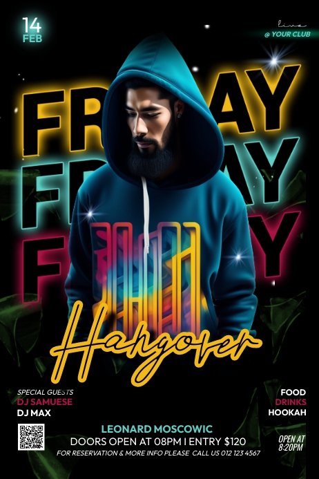 Friday Night Party Template | PosterMyWall