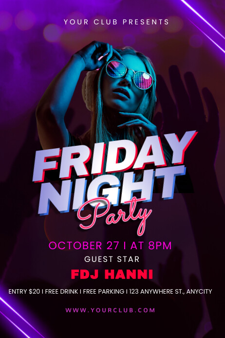 Copia de friday night party | PosterMyWall