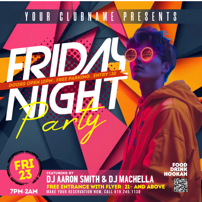Friday Night Party Template | PosterMyWall