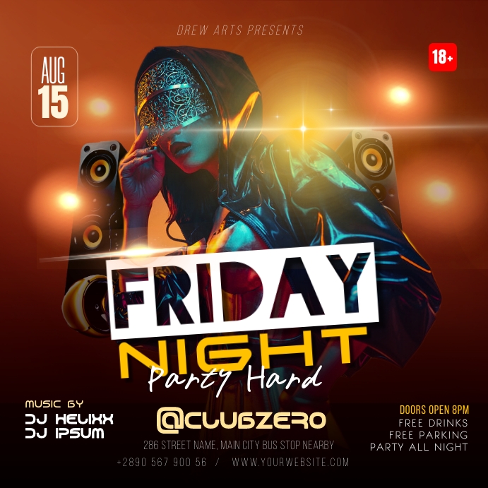Friday Night party Template | PosterMyWall