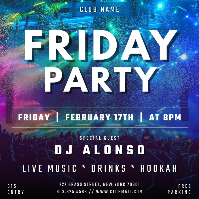 friday night party Template | PosterMyWall