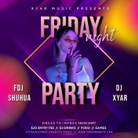 FRIDAY NIGHT PARTY FLYER POSTER Template | PosterMyWall