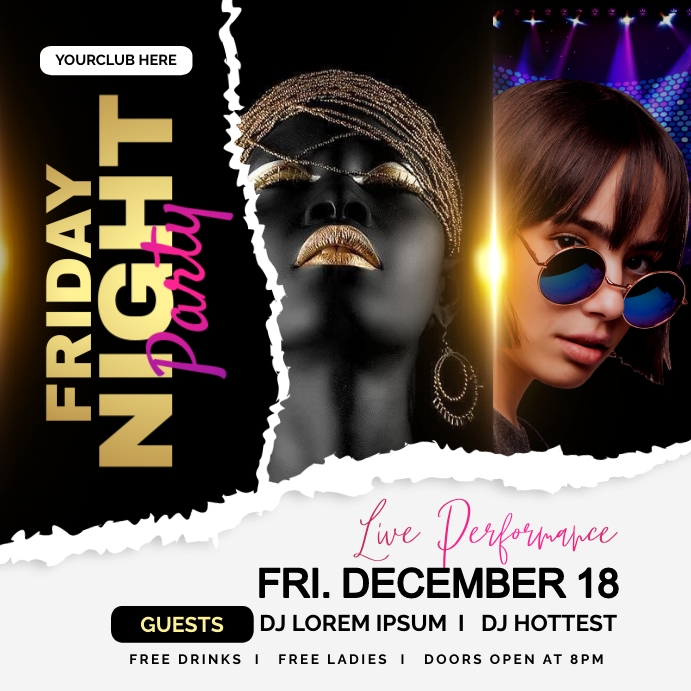 Friday Night party Template | PosterMyWall