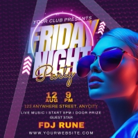 FRIDAY NIGHT PARTY FLYER POSTER Template | PosterMyWall