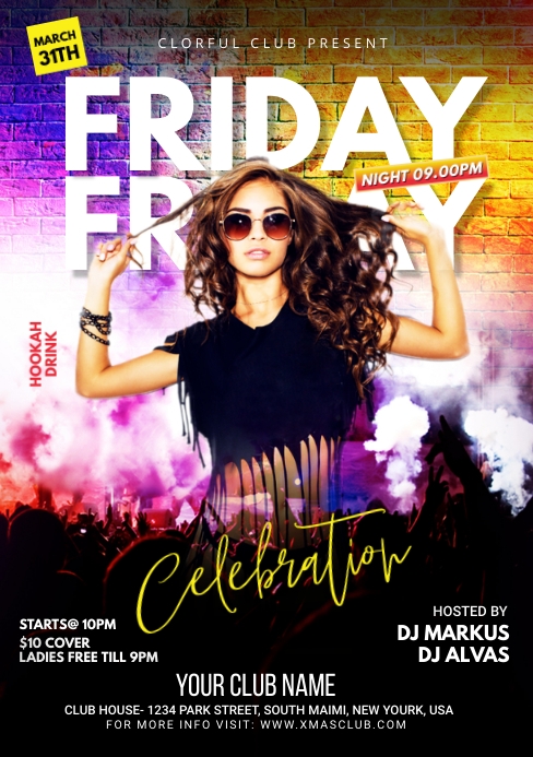 Friday night party Template | PosterMyWall