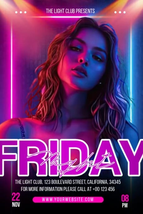 Friday Night Party Template | PosterMyWall
