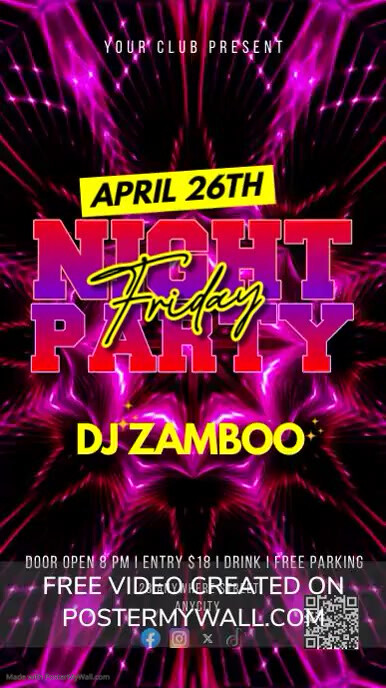 Friday Night Party Template | PosterMyWall
