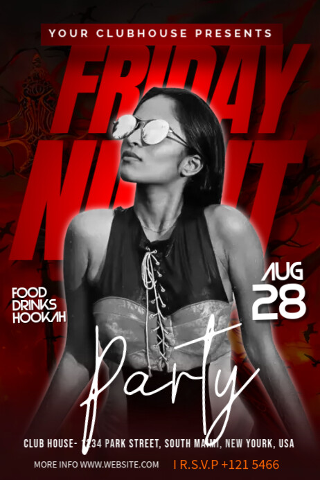 FRIDAY NIGHT PARTY Template | PosterMyWall
