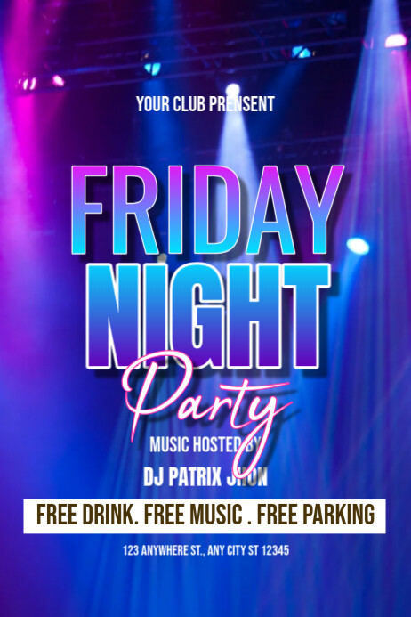 Copy of Friday night party | PosterMyWall