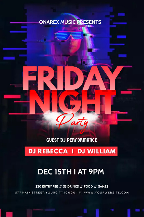 Friday Night Party Template | PosterMyWall