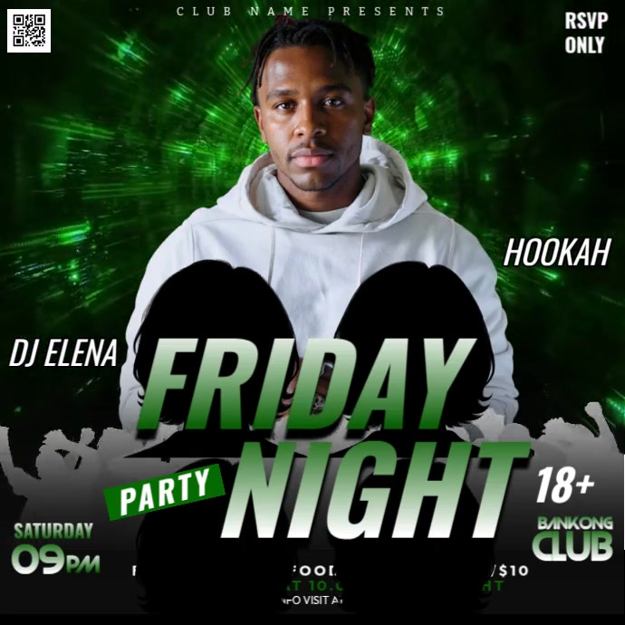 Friday Night Party Template | PosterMyWall