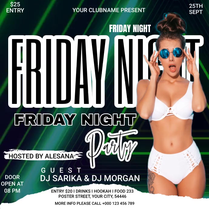 Friday night party Template | PosterMyWall