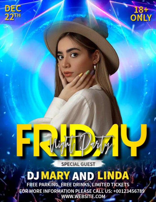 Friday Night Party Template | PosterMyWall