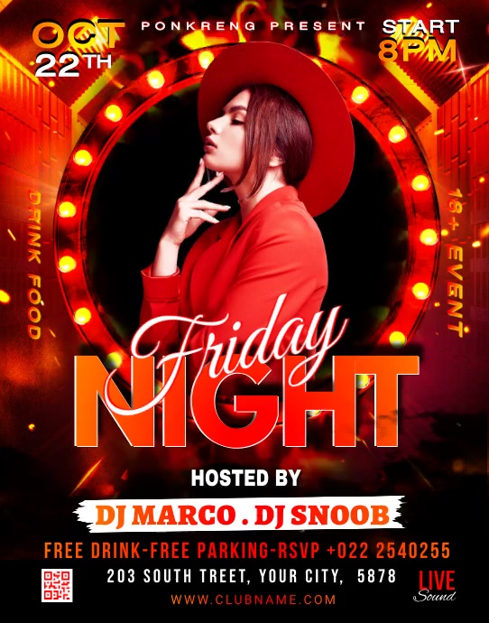 Friday night party Template | PosterMyWall