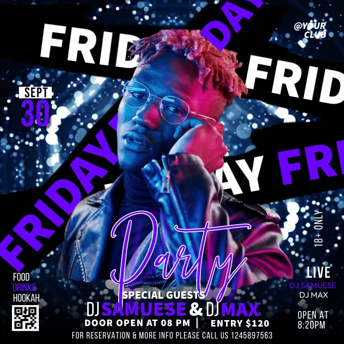 Friday Night Party Template | PosterMyWall