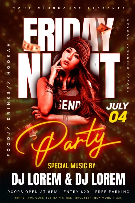FRIDAY NIGHT PARTY Template | PosterMyWall