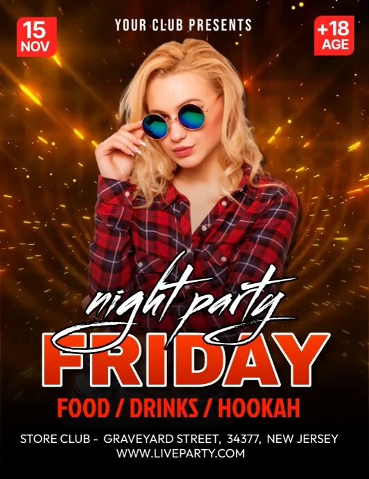 Friday Night Party Template | PosterMyWall