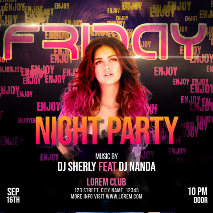Friday Night Party Template | PosterMyWall